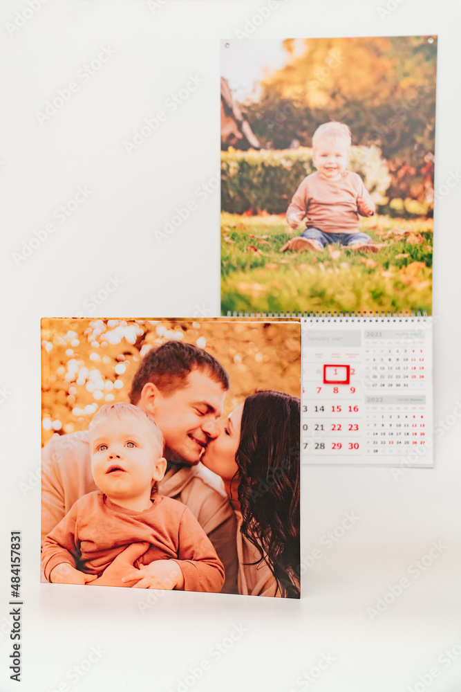 calendar for 2022 with a photo of boy and photobook from a family photo ...
