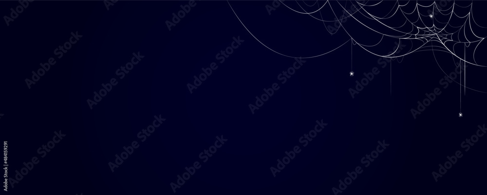 Spider web. Banner. Halloween background Stock Vector | Adobe Stock