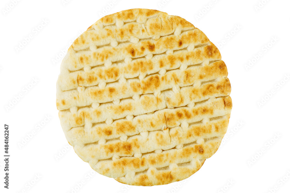 Greek pita isolated on a white background Stock Photo | Adobe Stock