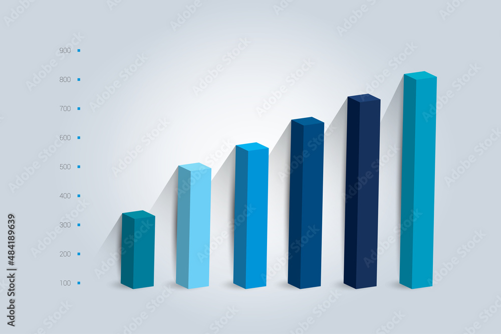 3d Chart Graph Simply Color Editable Infographics Elements Stock Vector Adobe Stock
