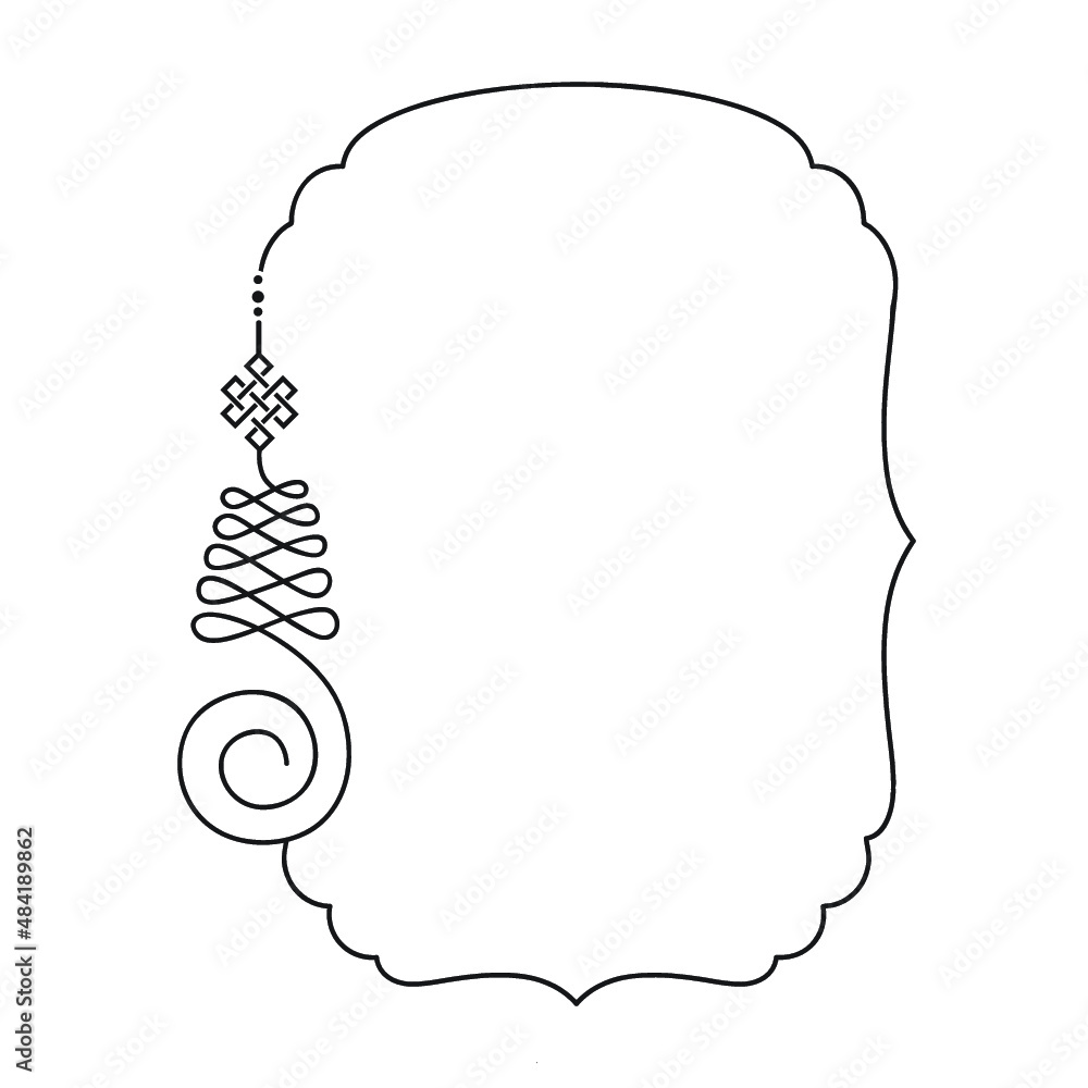 Buddhist symbol represents life’s path, frame Stock Vector | Adobe Stock