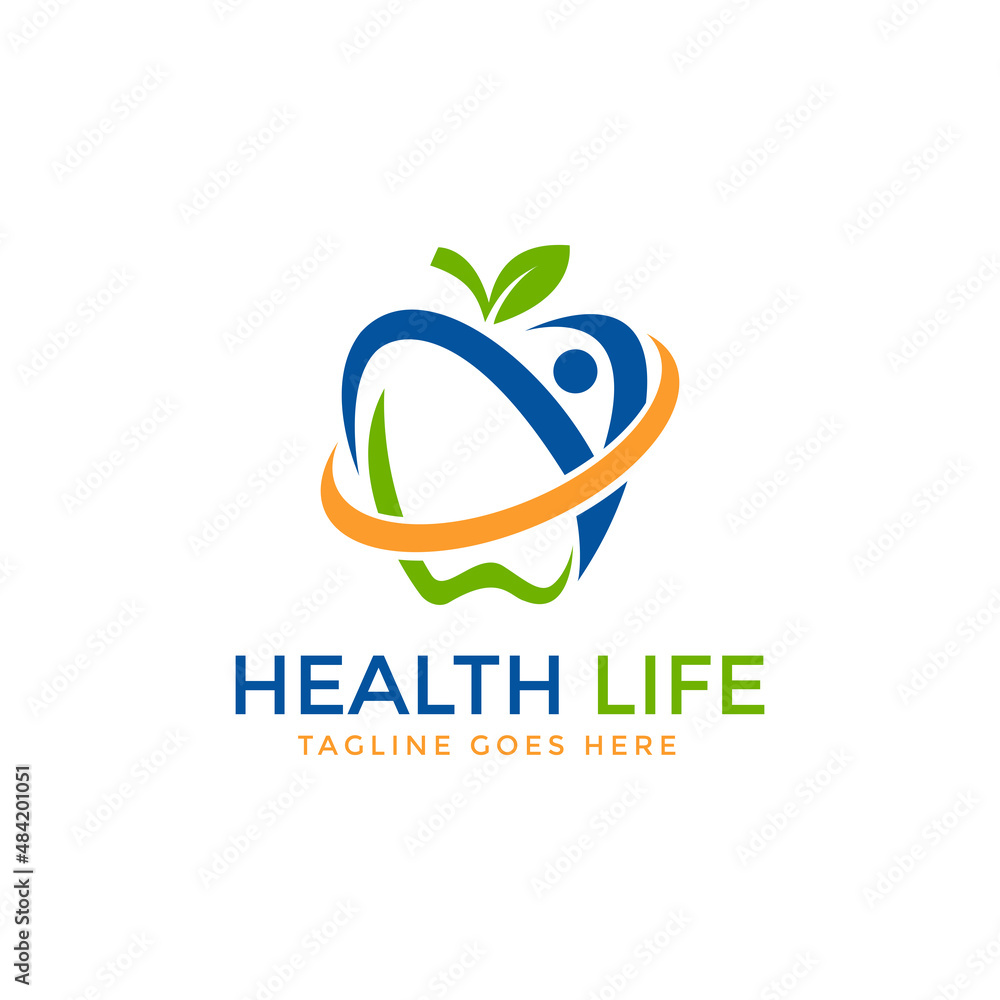 People health logo design vector illustration Stock Vector | Adobe Stock