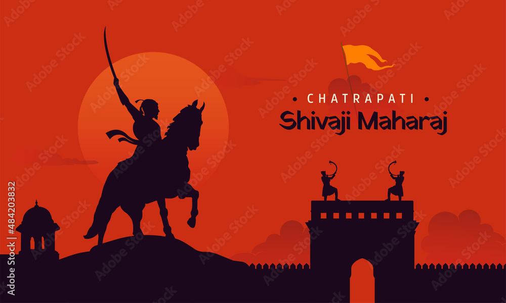 Vecteur Stock Chhatrapati Shivaji Maharaj Indian Maratha warrior king ...