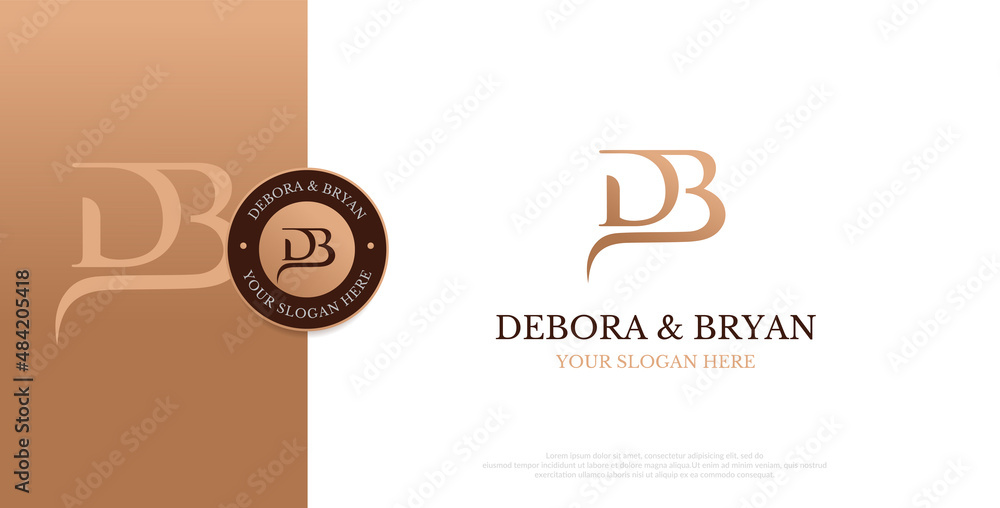 Vetor de initial DB logo design vector do Stock | Adobe Stock