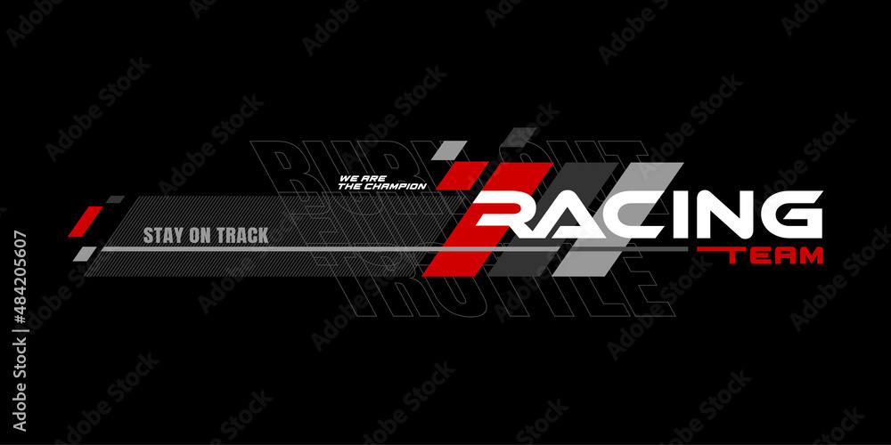 Vetor de racing performance trendy fashionable vector t-shirt and ...