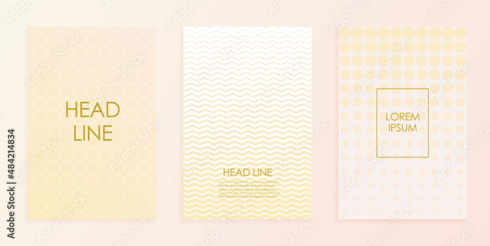 Abstract modern background. Luxury line pattern in premium white, gold ...