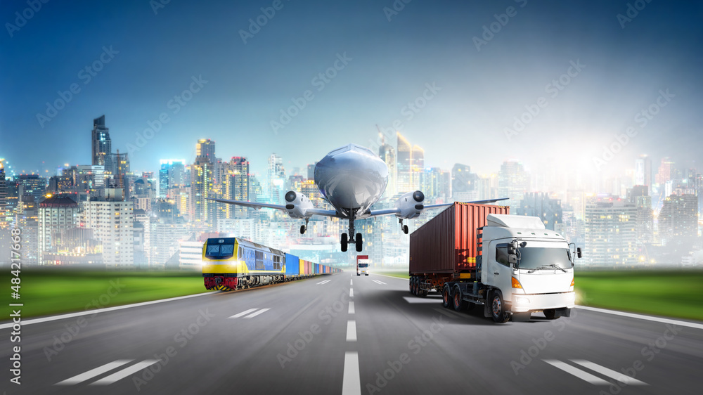 Global business logistics import export of Cargo Plane and Container ...