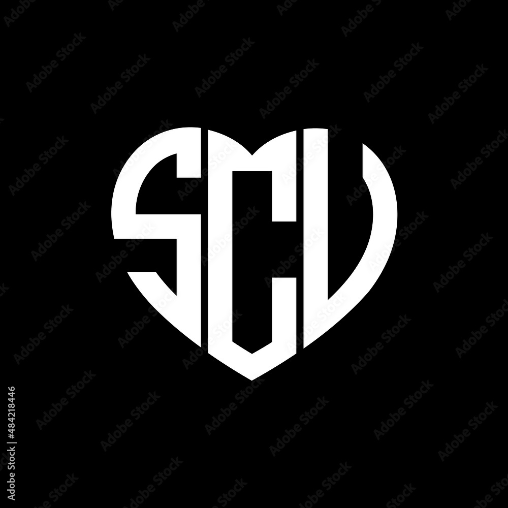 SCV letter logo design on black background.SCV creative initials letter ...