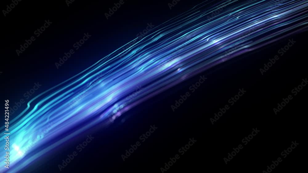 Abstract Slow Motion Swirling Strings Particles Background Loop/ 4k ...