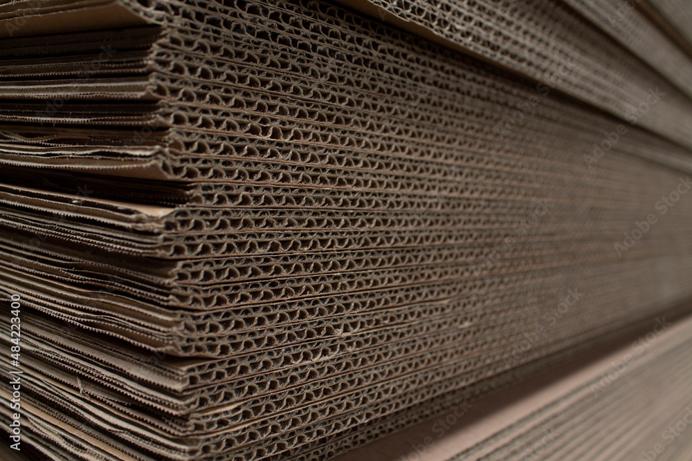 Flauta cartón corrugado Stock Photo | Adobe Stock