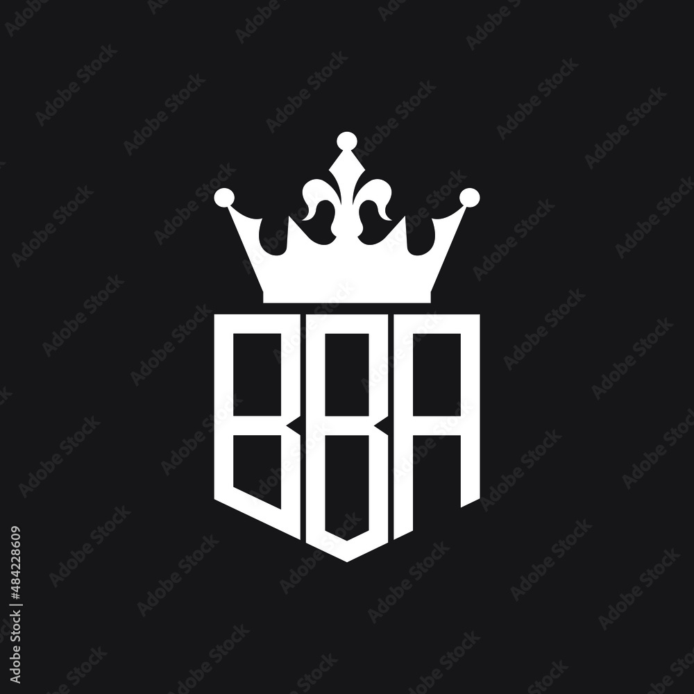 BBA letter logo design on black background.BBA creative initials letter ...