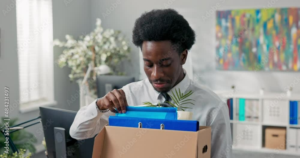 handsome men in white shirt with afro hair quits corporate job, walks ...