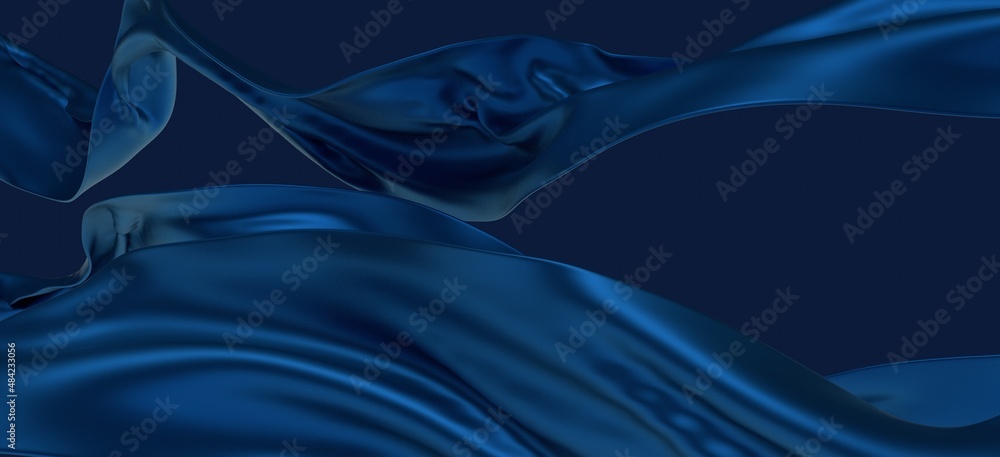ภาพประกอบสต็อก abstract blue and navy blue wave background, 3d ...