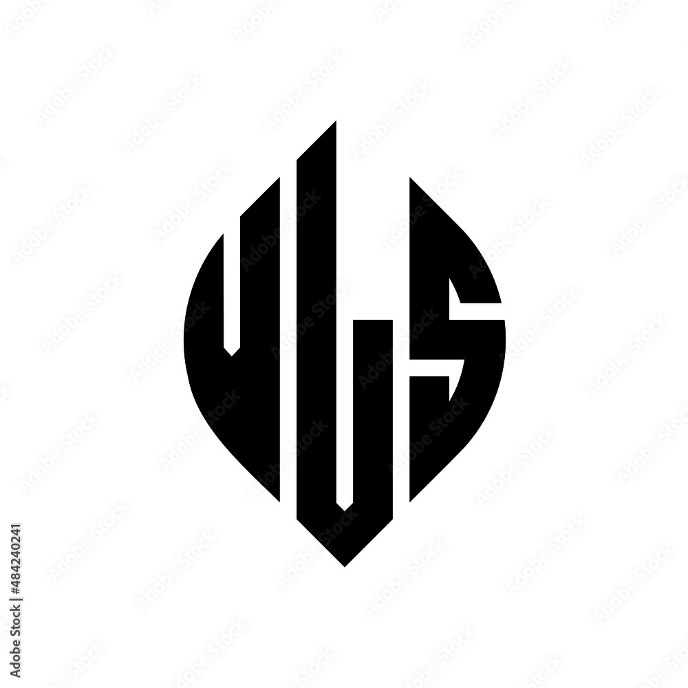 VLS circle letter logo design with circle and ellipse shape. VLS ...