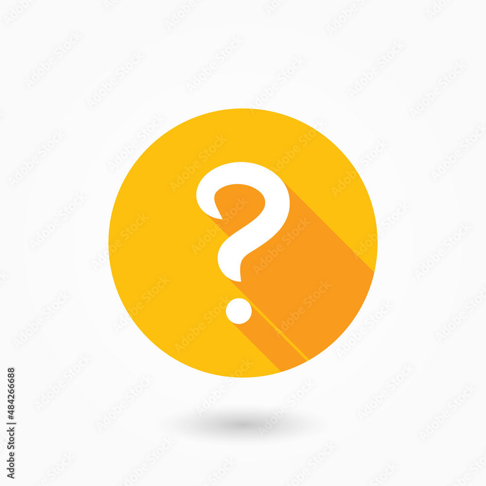 Question mark sign icon, vector illustration. Flat design style with ...