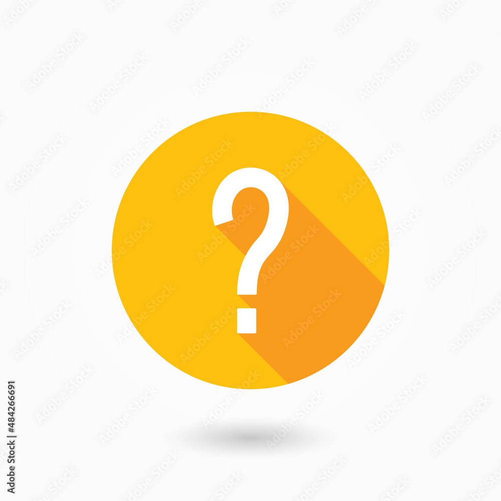 Question mark sign icon, vector illustration. Flat design style with ...
