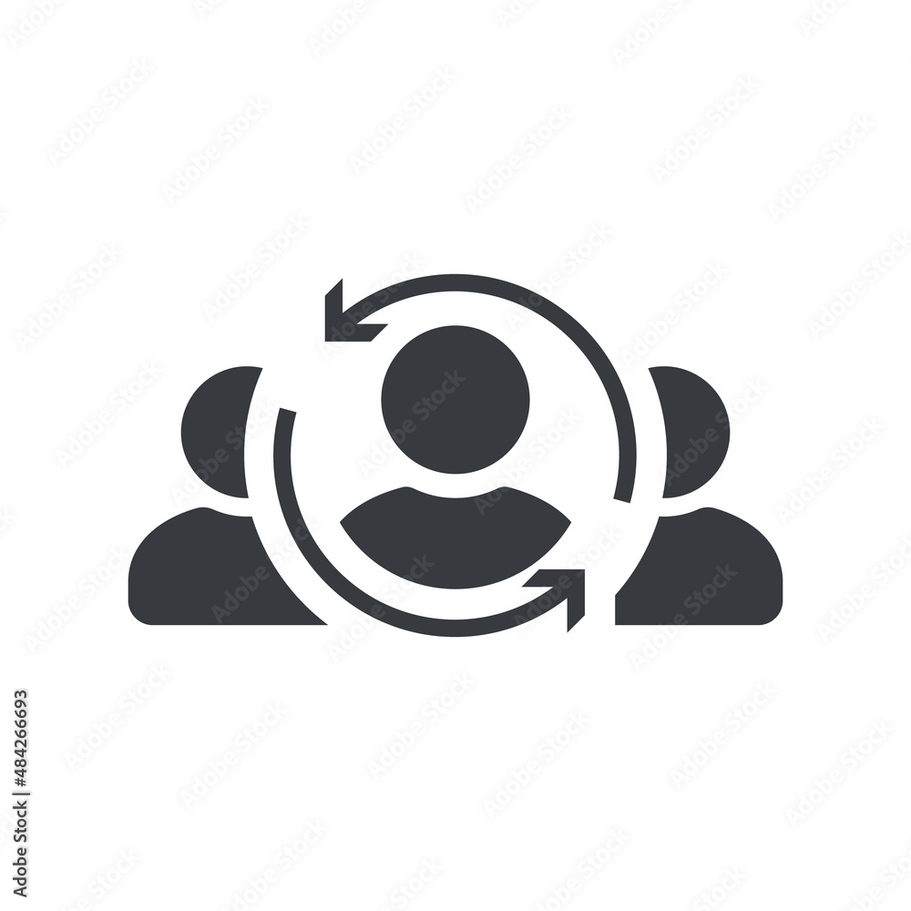 Customer icon. Customer Retention, Returning Clients Vector Icon. Human ...