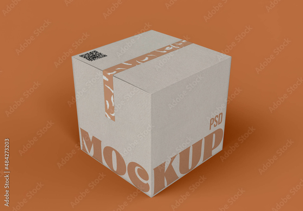 Square Box Mockup Stock Template | Adobe Stock