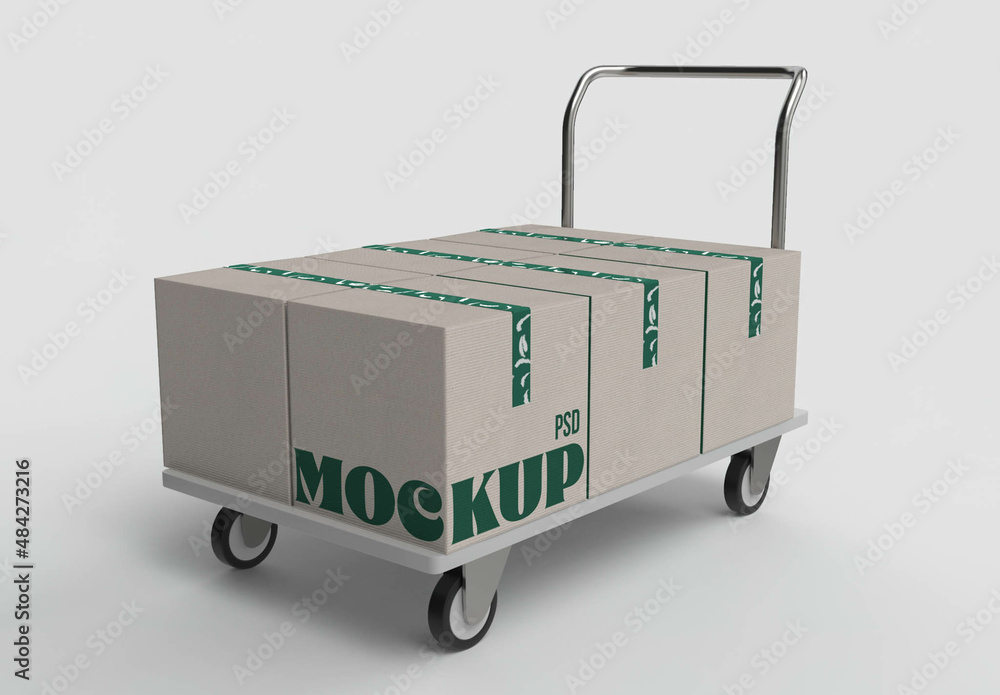 Six Square Box Mockup Stock Template | Adobe Stock