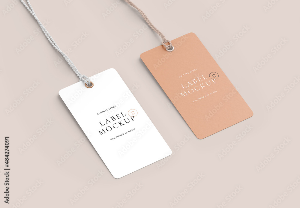 3D Clothing Labels Mockup Stock Template | Adobe Stock