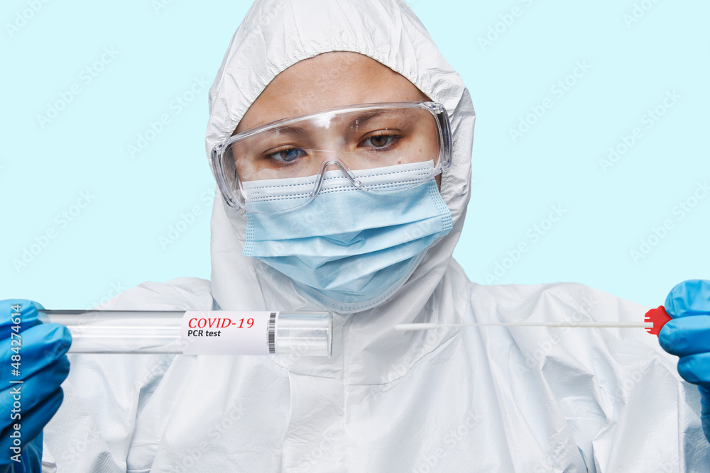 Healthcare , Medical has a PCR test Coronavirus COVID-19, collection ...