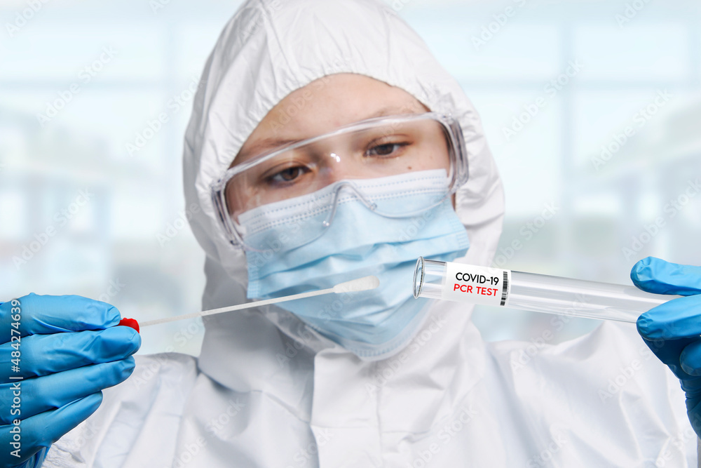 Healthcare , Medical has a PCR test Coronavirus COVID-19, collection ...