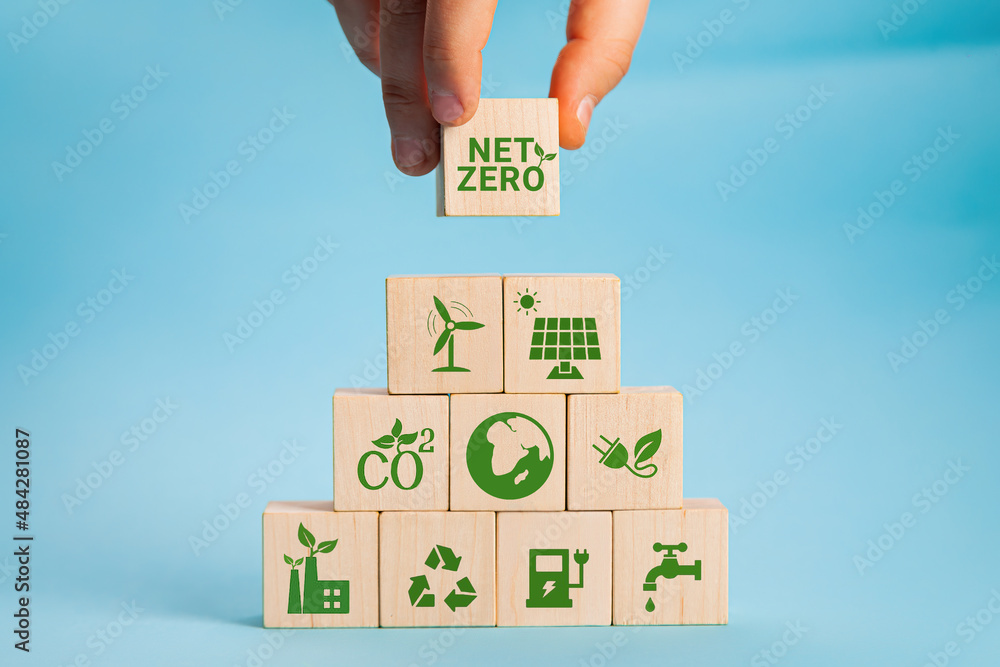 Net zero and carbon neutral concept. Net zero greenhouse gas emissions ...