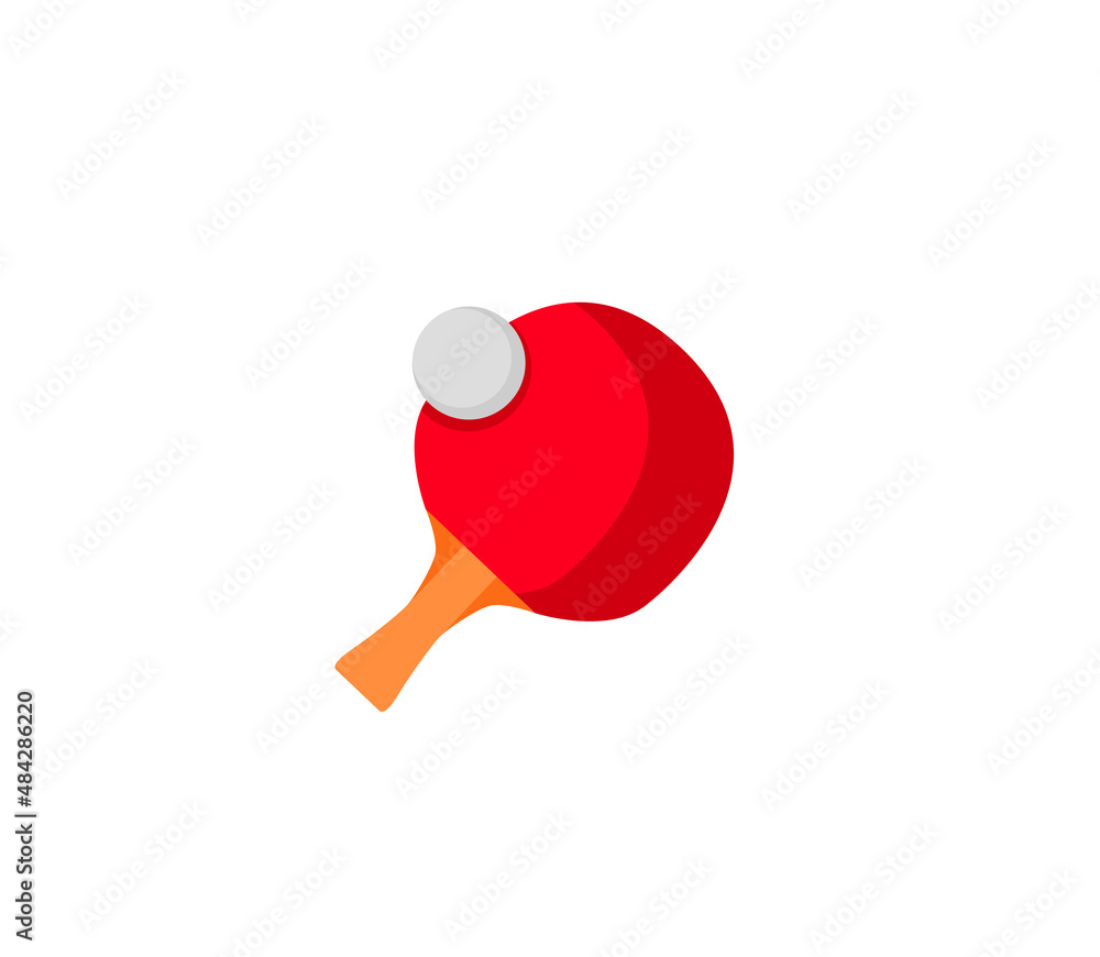 Table tennis vector isolated icon. Emoji illustration. Ping pong vector ...