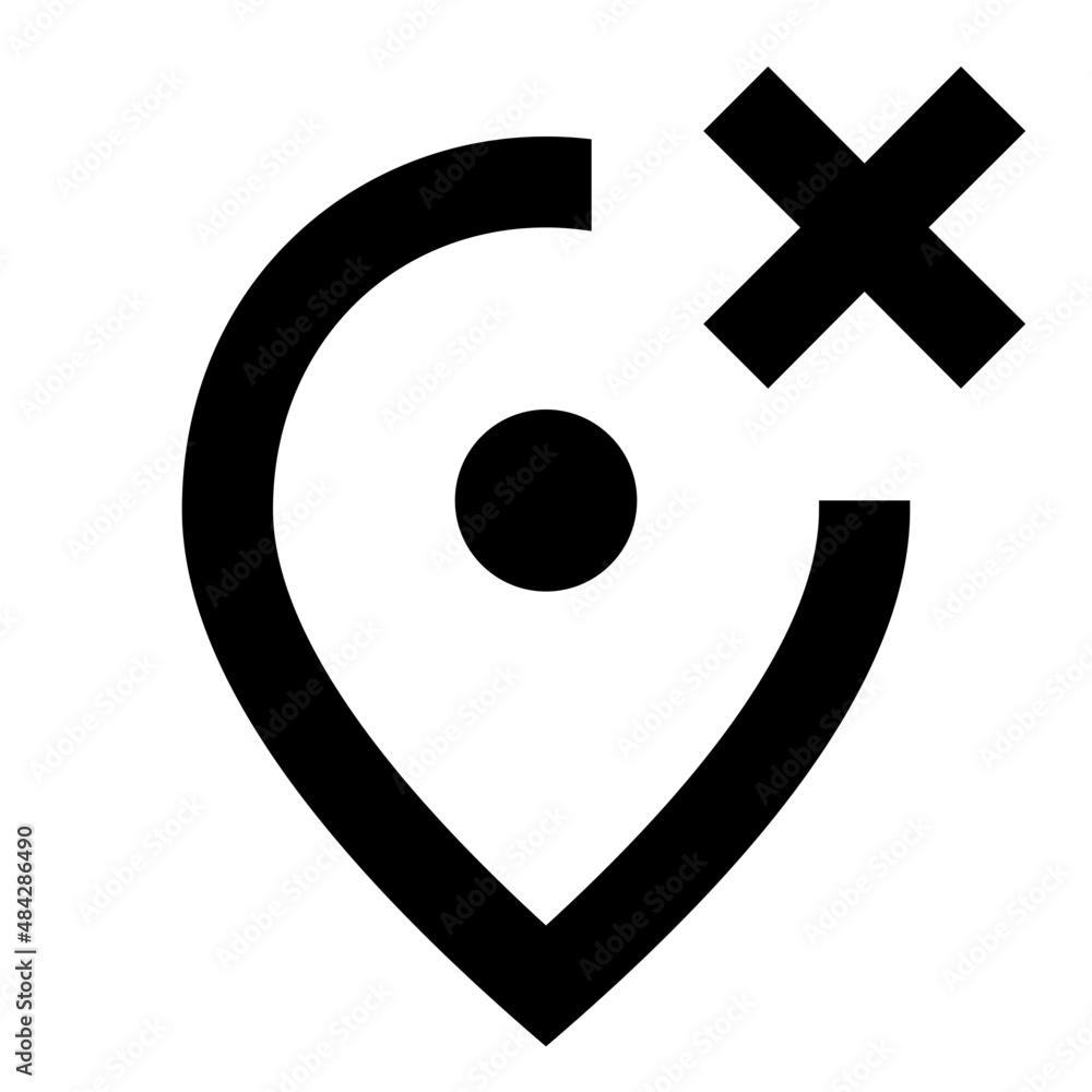 Wrong Location Icon, Location Icon Stock Vector | Adobe Stock
