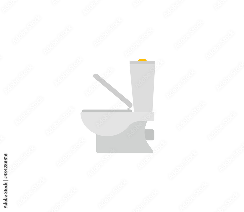 Toilet bowl vector isolated icon. Emoji illustration. Toilet vector ...