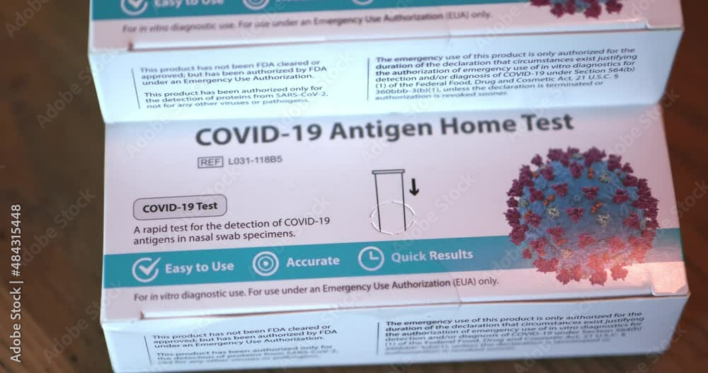 Covid 19 at home Antigen test kit for coronavirus 3 white and blue ...