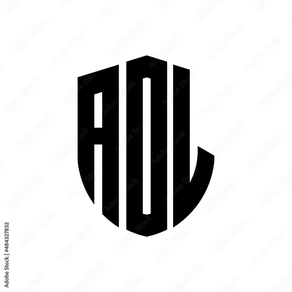 ADL letter logo design. ADL modern letter logo with black background ...