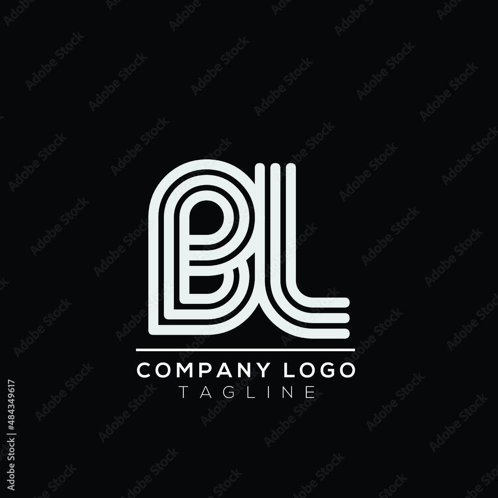 Letter BL alphabet Logo sign symbol. Modern vector logo design for the ...