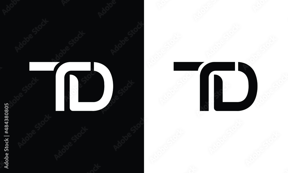TD T AND D Abstract initial monogram letter alphabet logo design Stock ...