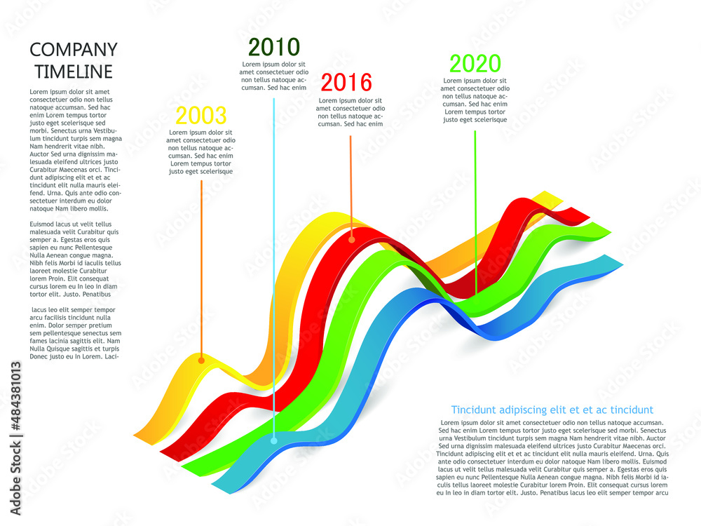 Horizontal timeline infographics template, workflow or process diagram ...