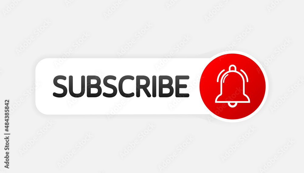 Text Box and Subscribe Button Template with the notification bell ...