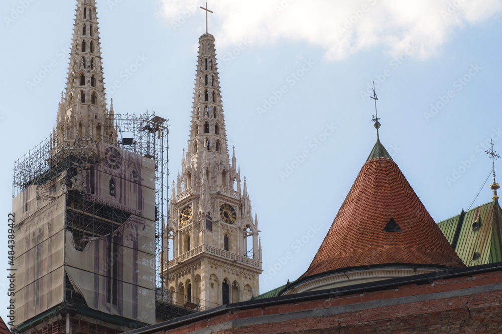 Zagreb cathedral, the main catholic church of Croatia dedicated to the ...
