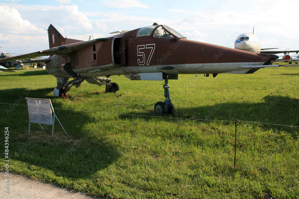 Exterior view of a Mikoyan-Gurevich MiG-27 "Flogger" ground-attack ...