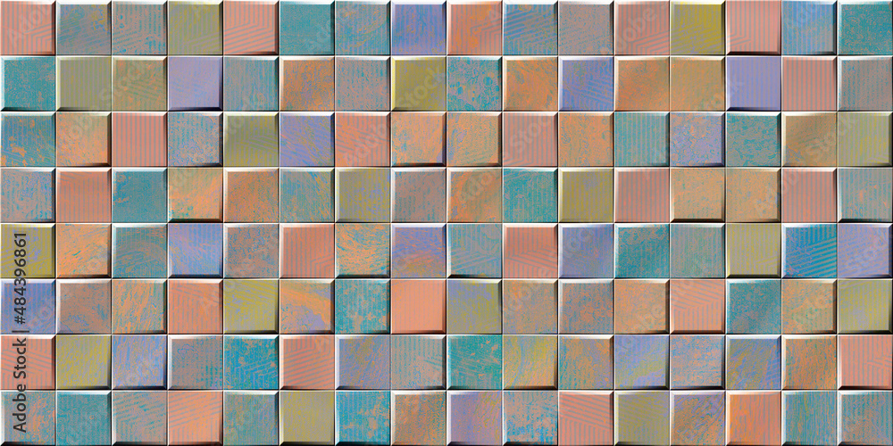 Multicolor digital wall tiles design for interior abstract home decor ...