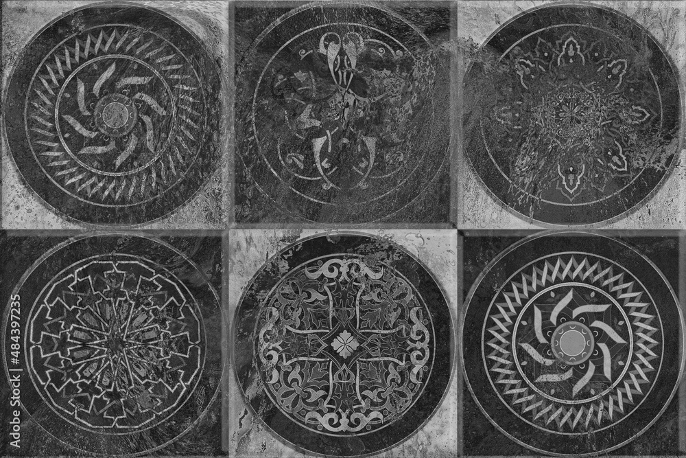 Multicolor digital wall tiles design for interior abstract home decor ...