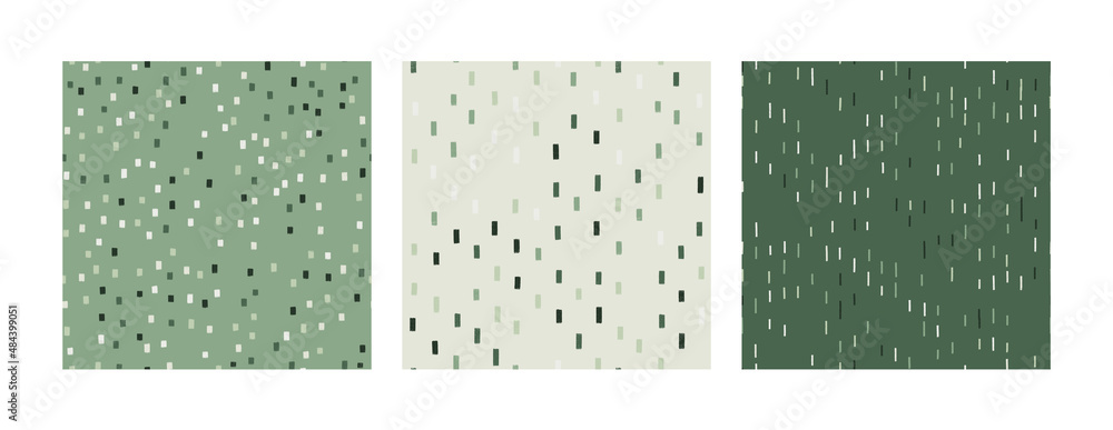 Set of green seamless textures for backgrounds, fabrics and wrapping ...