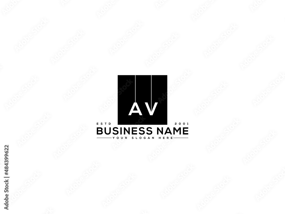 Simple AV Initial Logo, Alphabet av letter icon logo creative style and ...