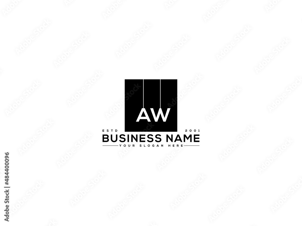 Simple AW Initial Logo, Alphabet Aw letter icon logo creative style and ...