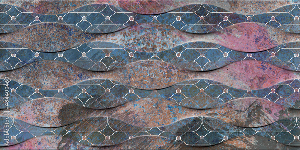 Multicolor digital wall tiles design for interior abstract home decor ...