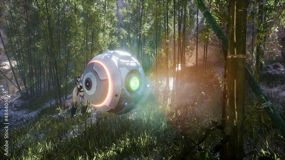 An astronaut on an alien planet tries to establish communication with ...