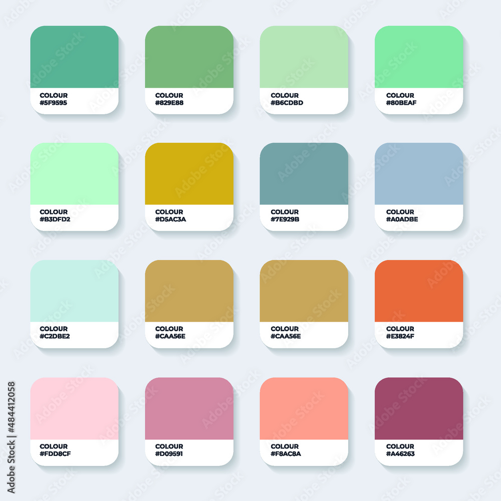 Color Pantone. Trend Colour Guide Palette Catalog Samples in RGB HEX ...