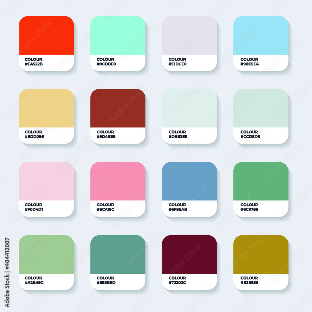 Color Pantone. Trend Colour Guide Palette Catalog Samples in RGB HEX ...
