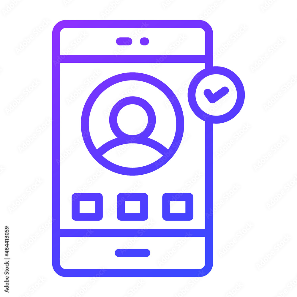 mobile account Icon. User interface Vector Illustration, As a Simple ...