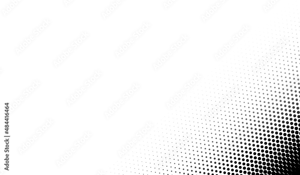 Halftone corner texture. Faded dot pattern for design prints. Bg ...
