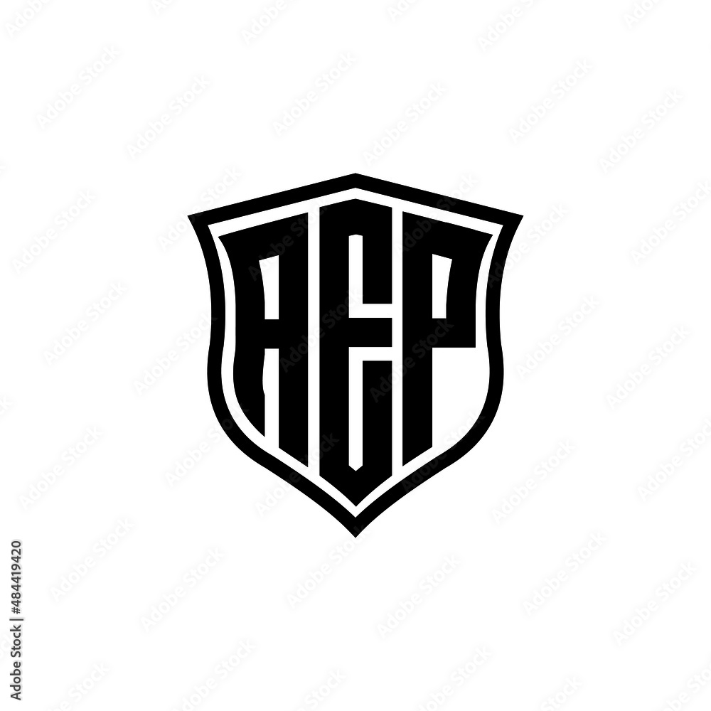 AEP letter logo design with white background in illustrator, vector ...